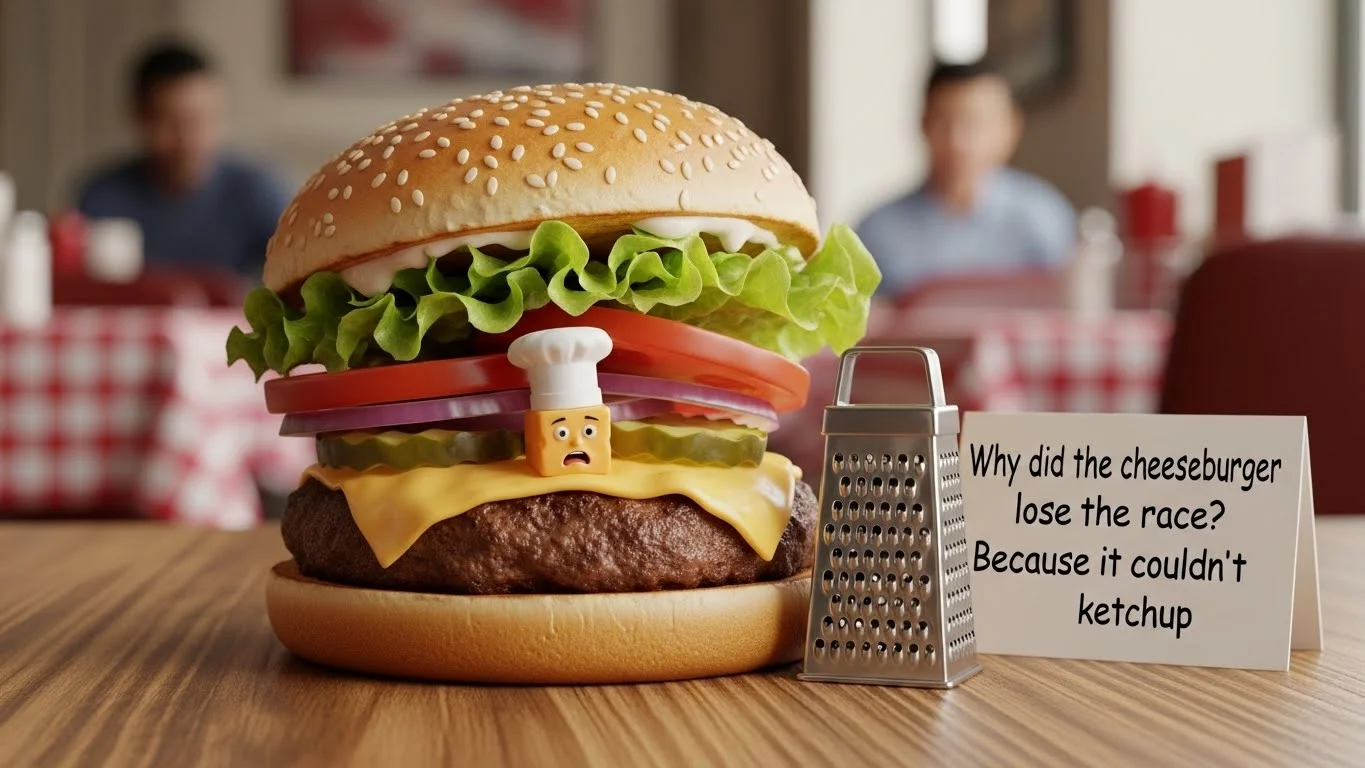 225+ Cheeseburger Jokes Hilarious Burgers & Food Puns 2026 - punorbit.com