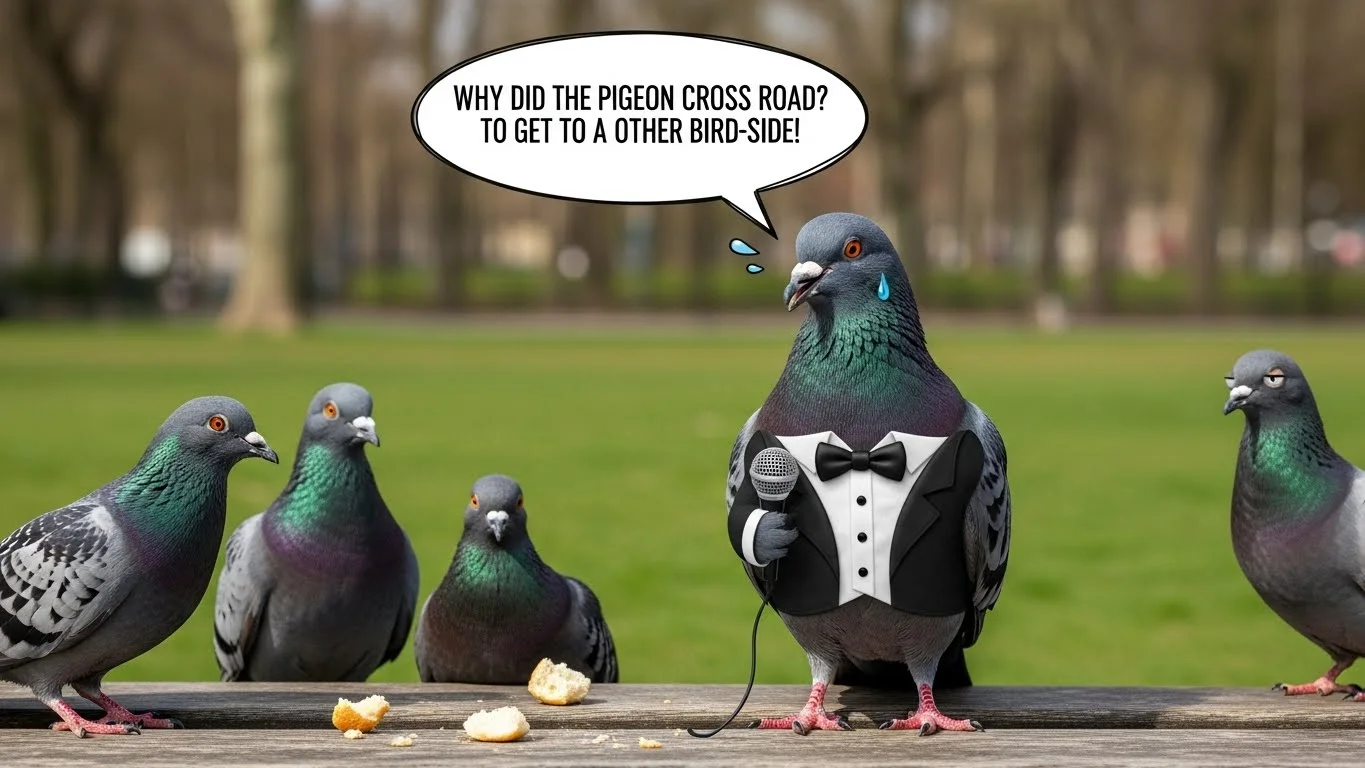 340+ Pigeon Jokes & Funny Bird Humor Hilarious Feathered Friends 2026 ...