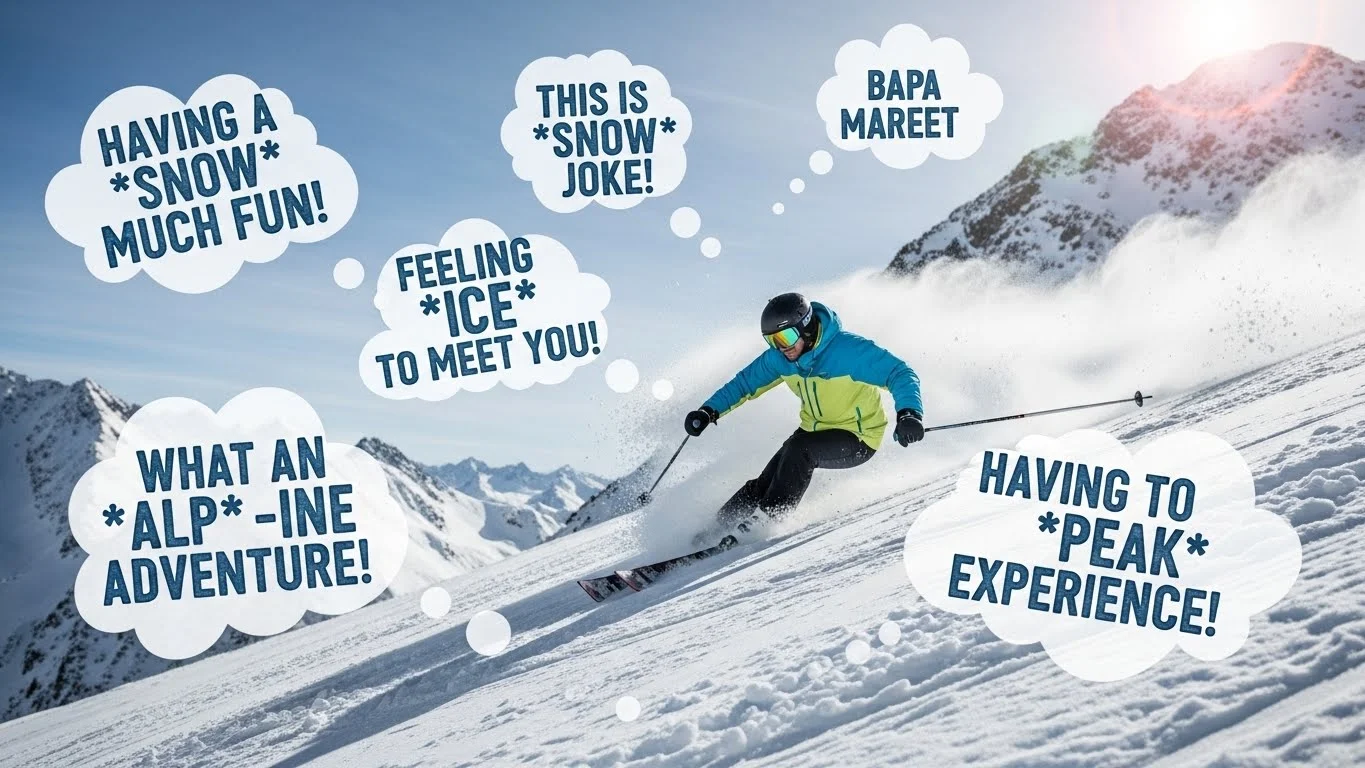 345+ Funny Skiing Puns That Will Slide Into Your Feed in 2026 ...