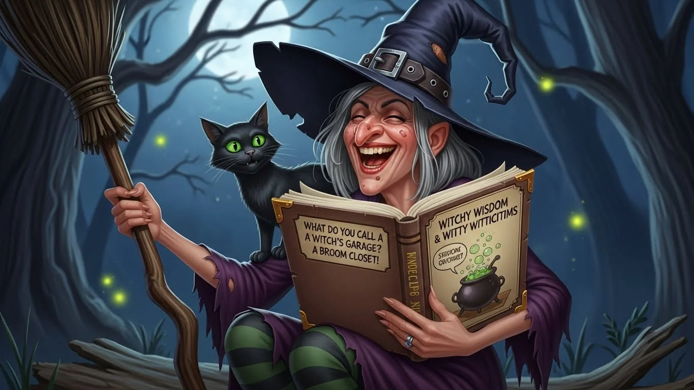 290+ Witch Jokes & Hilarious Magic Humor (Funny Spooky Puns 2026 ...