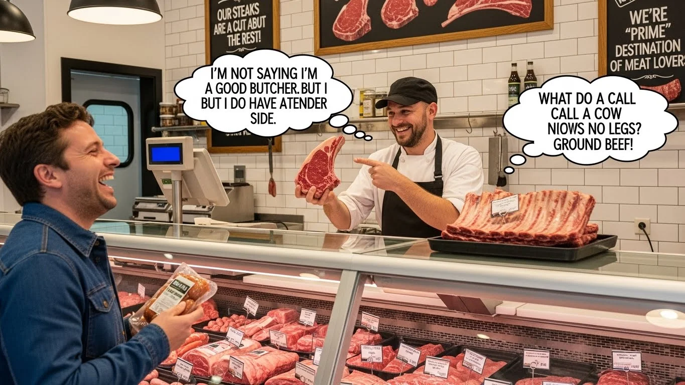 260+ Meat Jokes That Are Rare, Well-Done & Hilarious Funny Food Humor ...